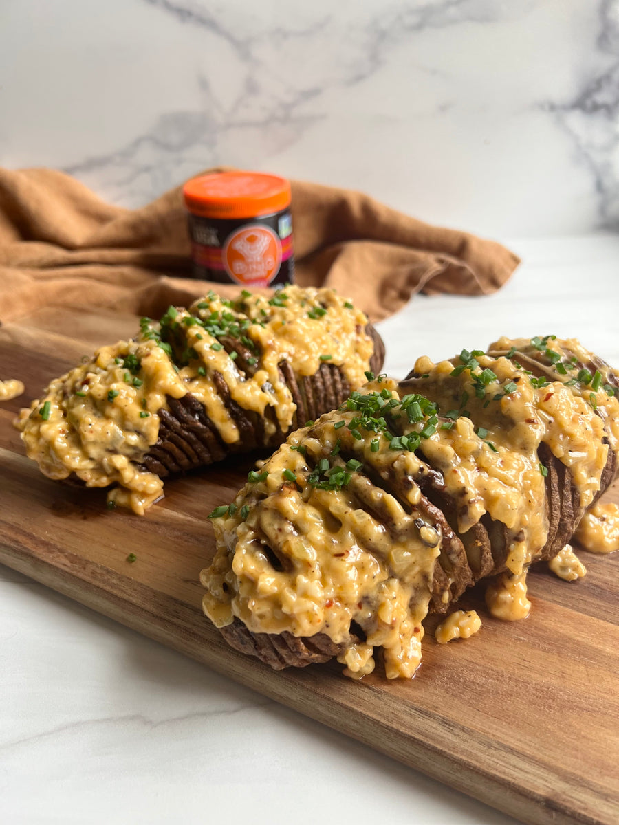 Chili Crisp Hasselback Potato – Mr Bing Foods